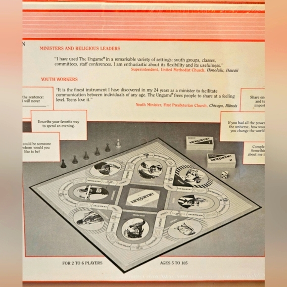 Games | Vintage 1989 The Ungame Christian Version Self Expression Board ...
